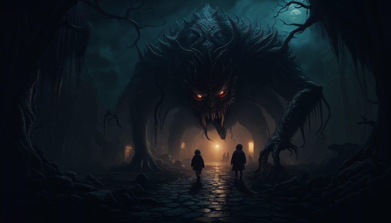 Monster Stalking - AI Generated Artwork - NightCafe Creator