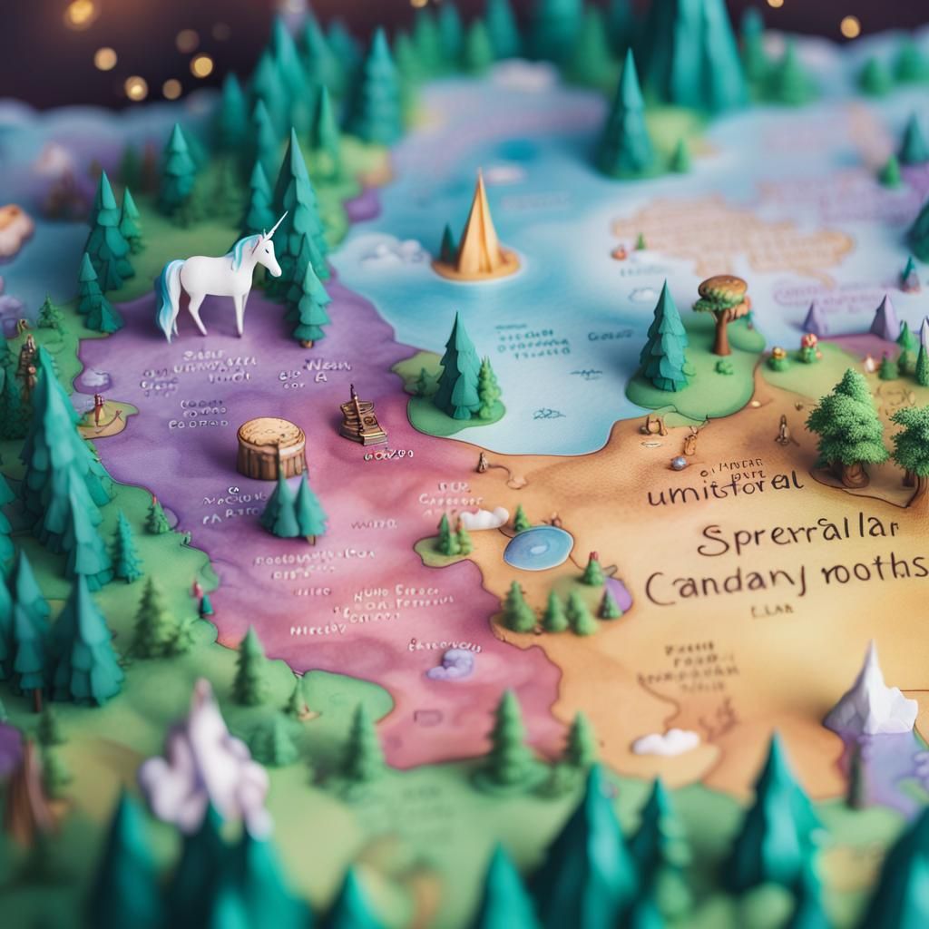 map to the unicorn's hiding spot - AI Generated Artwork - NightCafe Creator