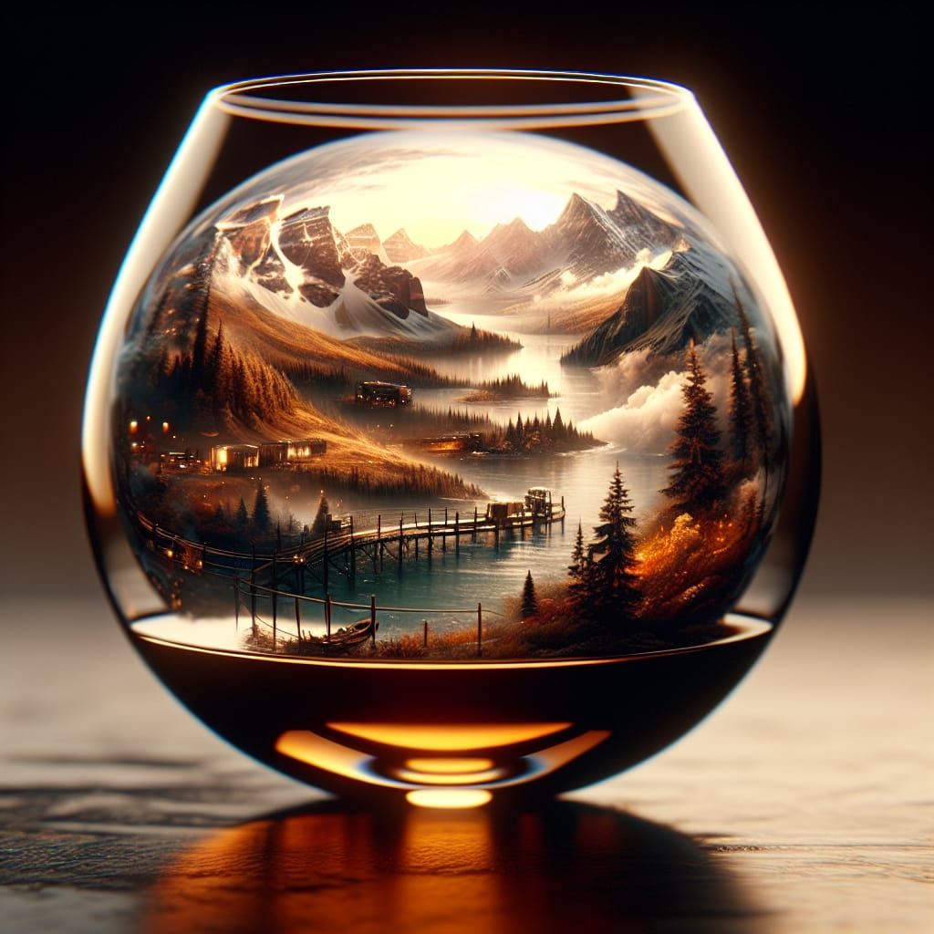 World in a glass - AI Generated Artwork - NightCafe Creator