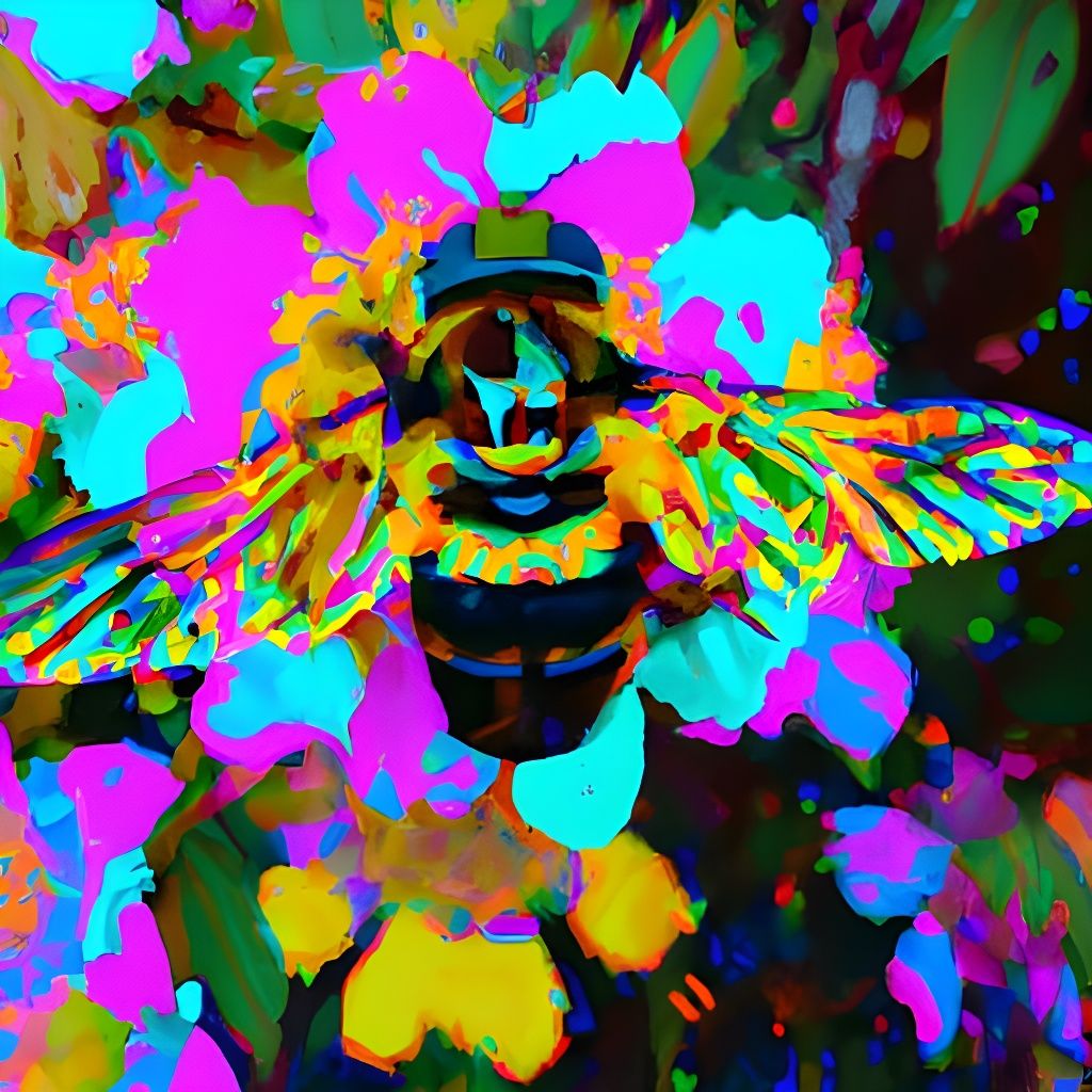 Bee gothic art folk art psychedelic art mysterious complex elaborate ...