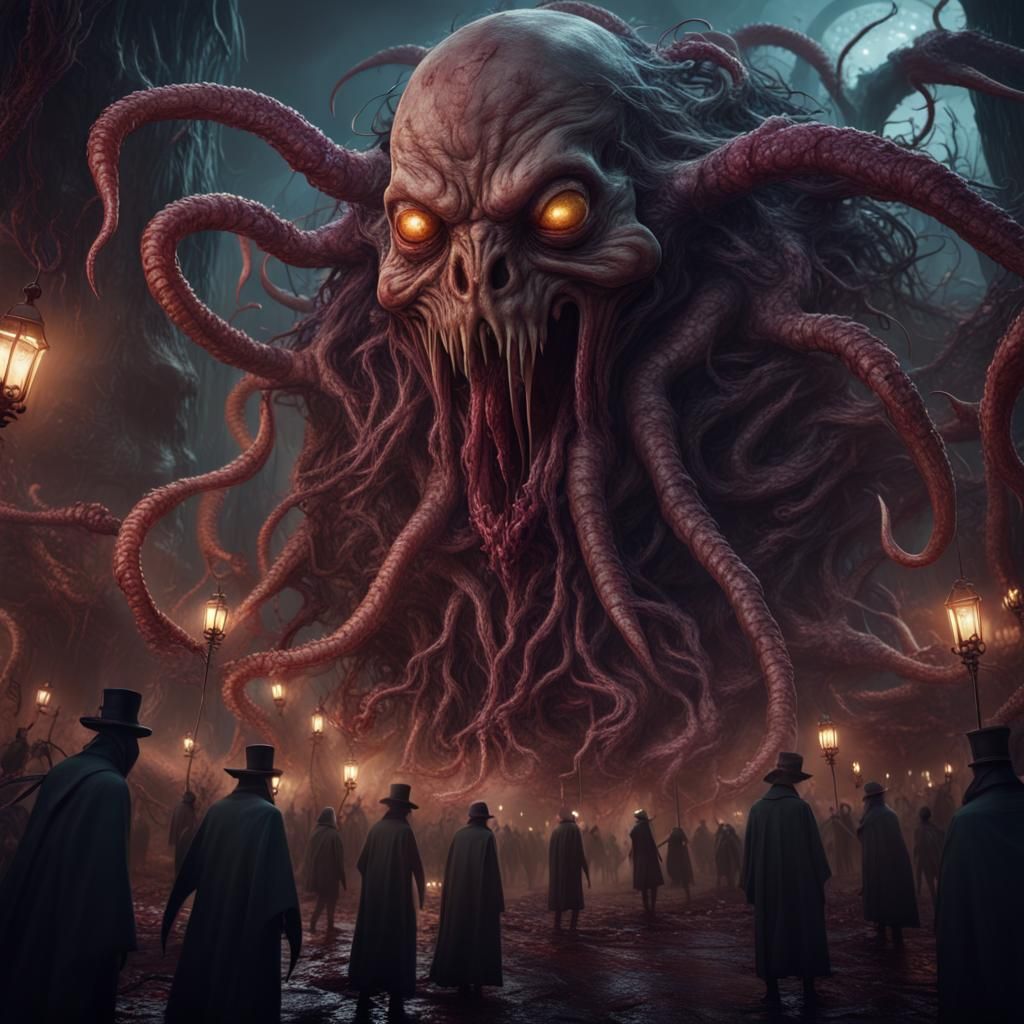 Horrifying eldritch entity eating hundreds of people - AI Generated ...