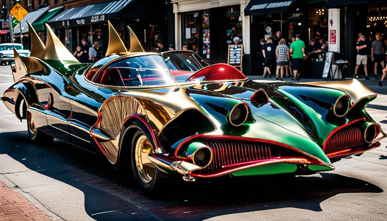 Colorful 1960s Batmobile - AI Generated Artwork - NightCafe Creator