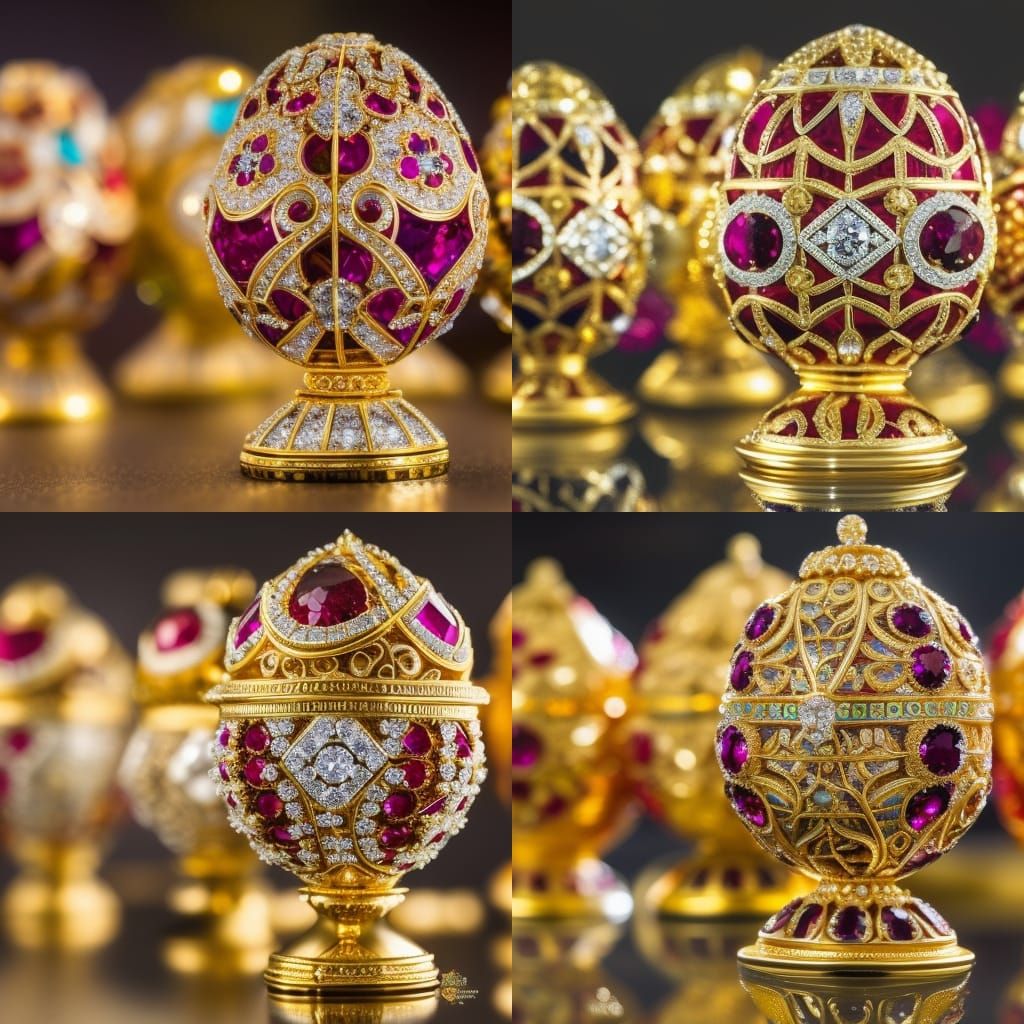 Faberge Eggs with diamond's and rubies, ornate gold , Russian gift to ...