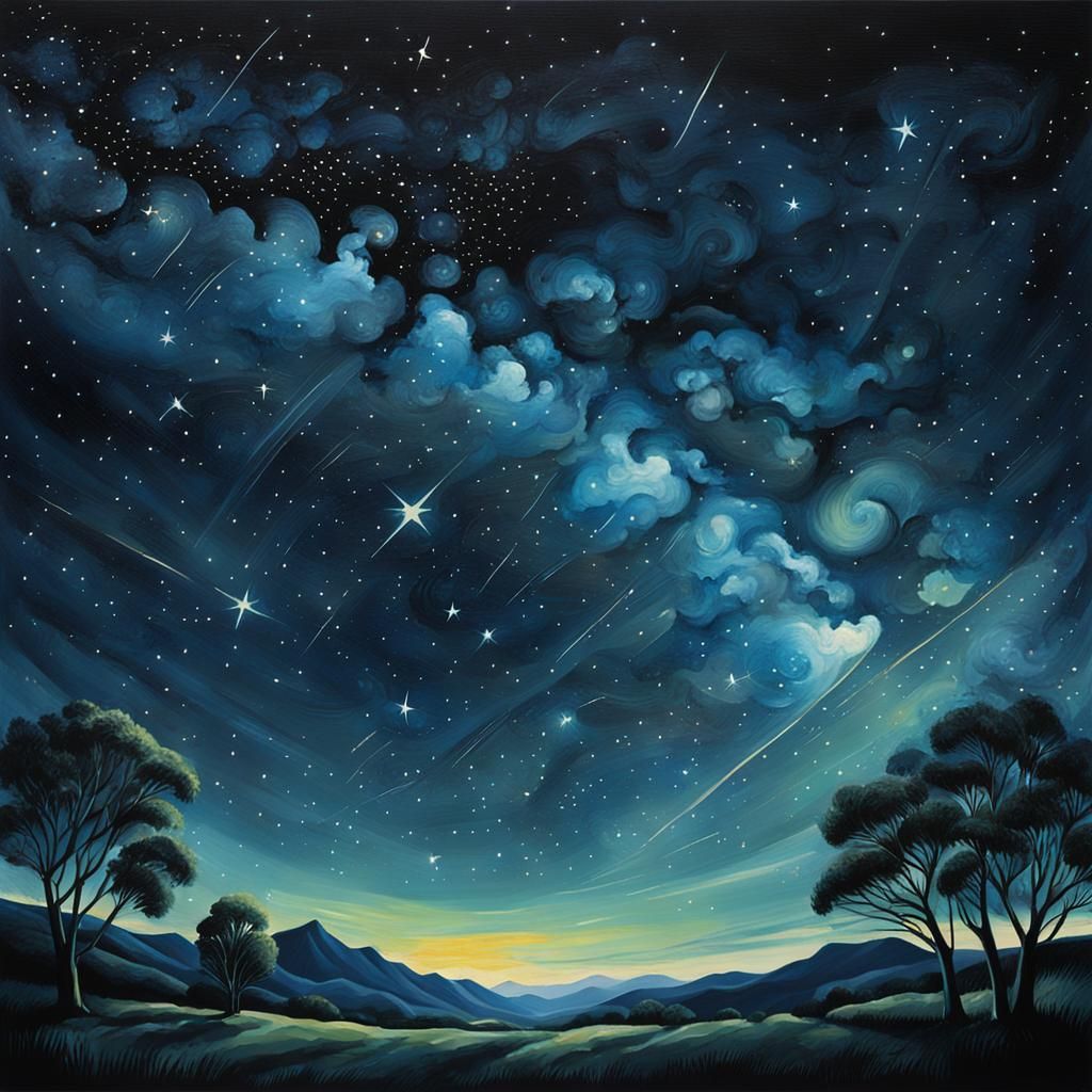 Realistic, expressionism,, night sky, the stars in Sagittarius - AI ...
