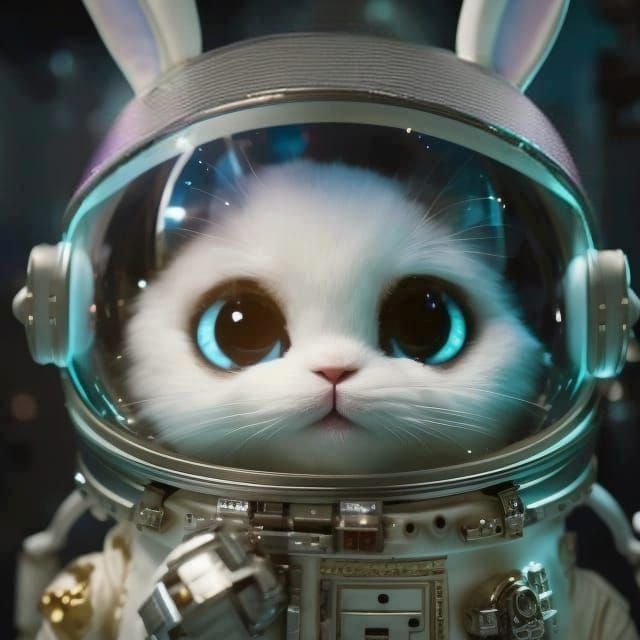 Adorable Space Bunny - AI Generated Artwork - NightCafe Creator