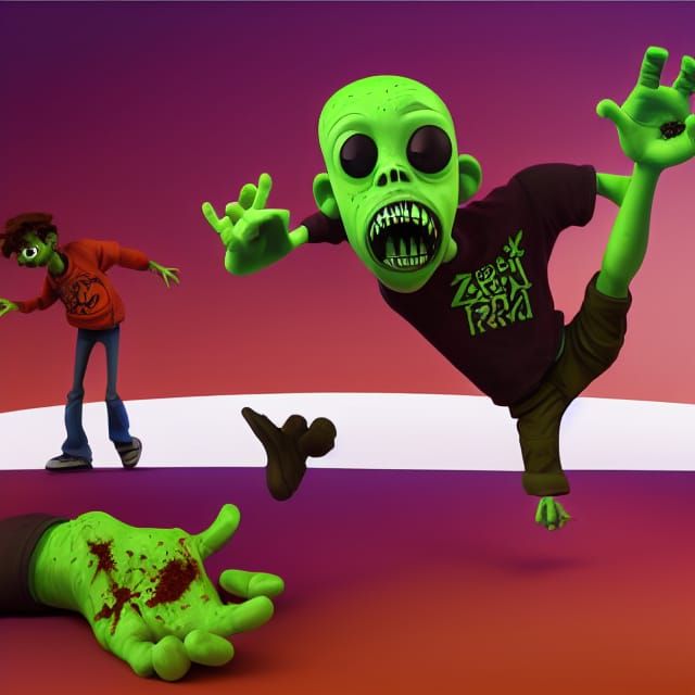 Breakdancing Zombie - AI Generated Artwork - NightCafe Creator