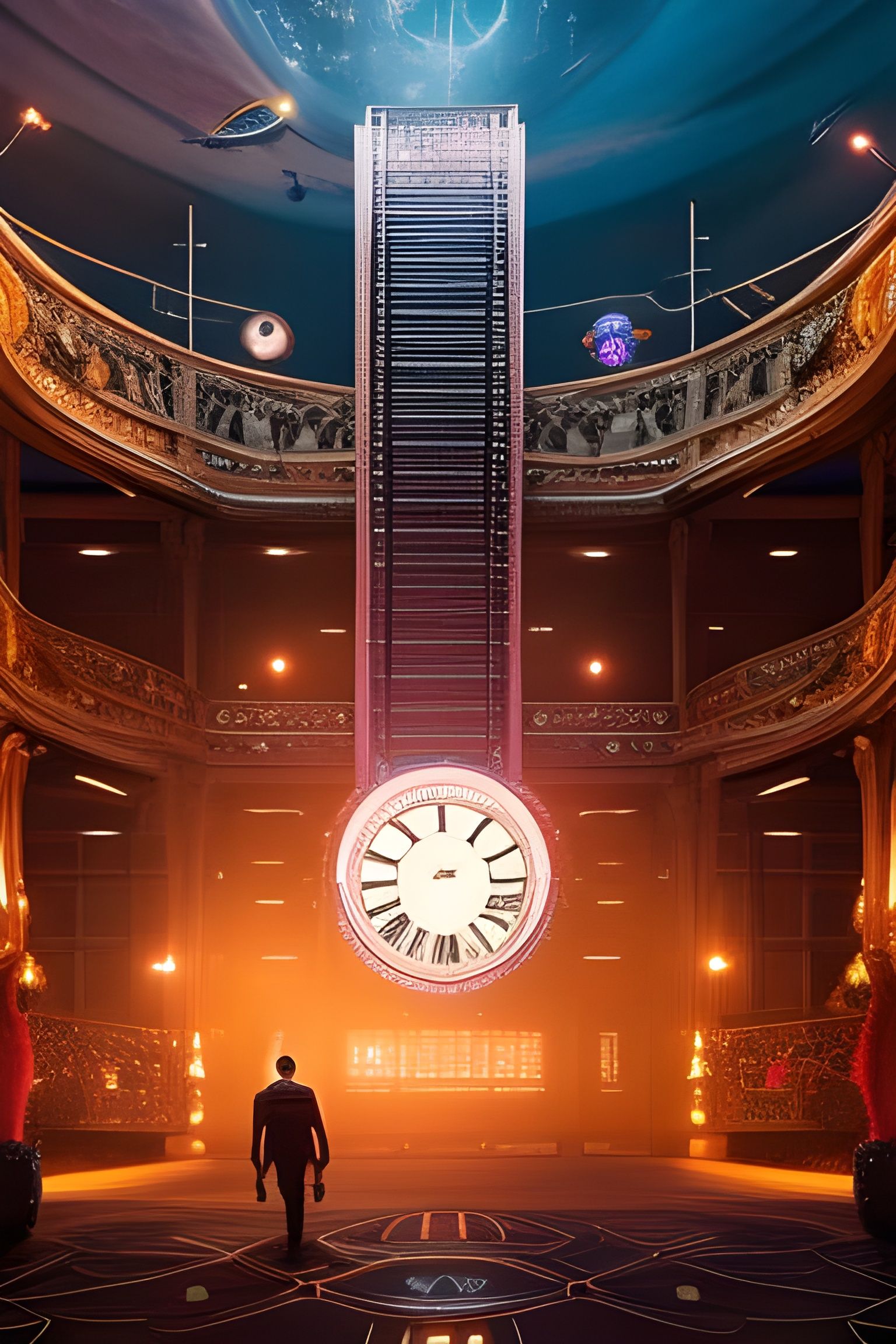 Time traveller on his way - AI Generated Artwork - NightCafe Creator