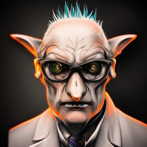 The EVIL Professor SKUNKWORKS plotting a war - AI Generated Artwork ...