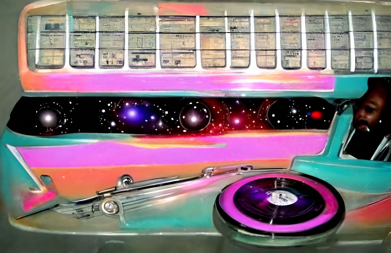 Dad's Funky Time Machine - AI Generated Artwork - NightCafe Creator