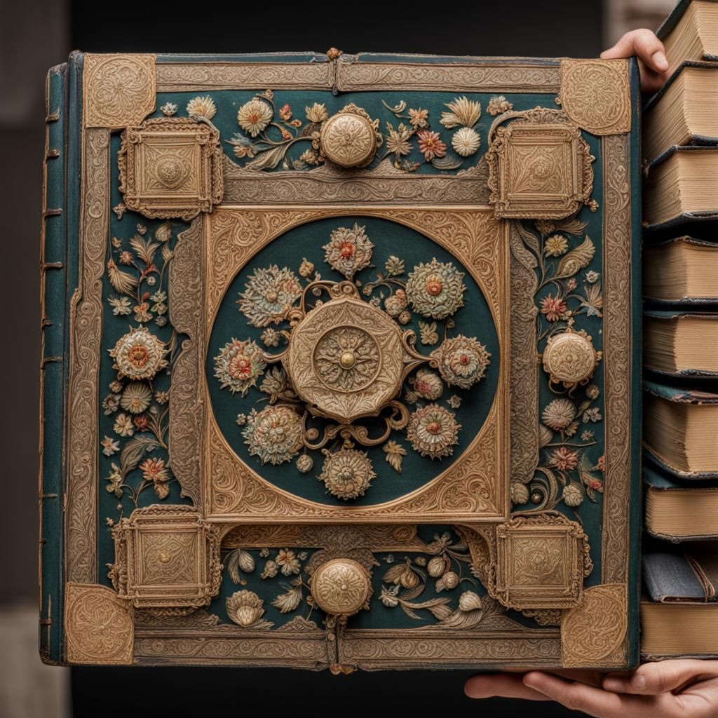 A heavily decorated book - Heavily Decorated Book: An Ornate...