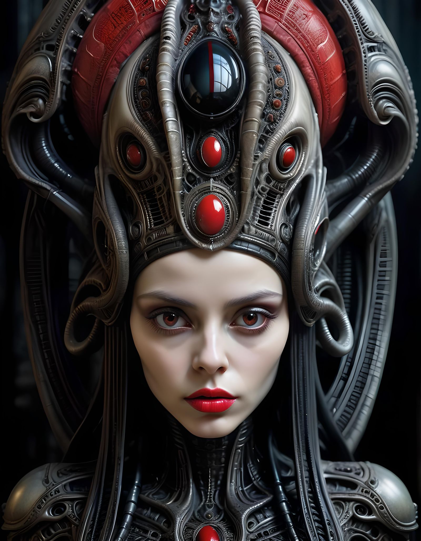 Giger Queen III - AI Generated Artwork - NightCafe Creator