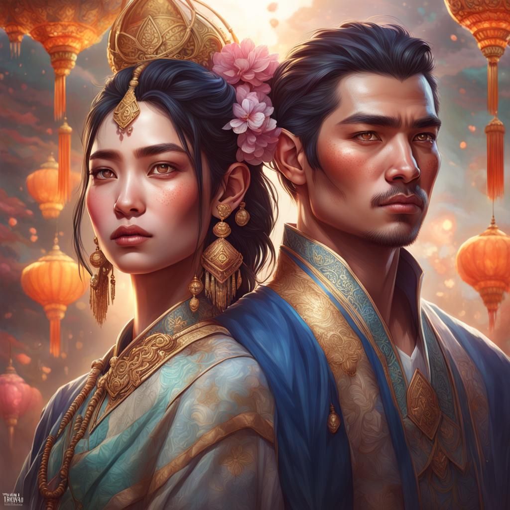 They | Somsak & Patcharin - AI Generated Artwork - NightCafe Creator