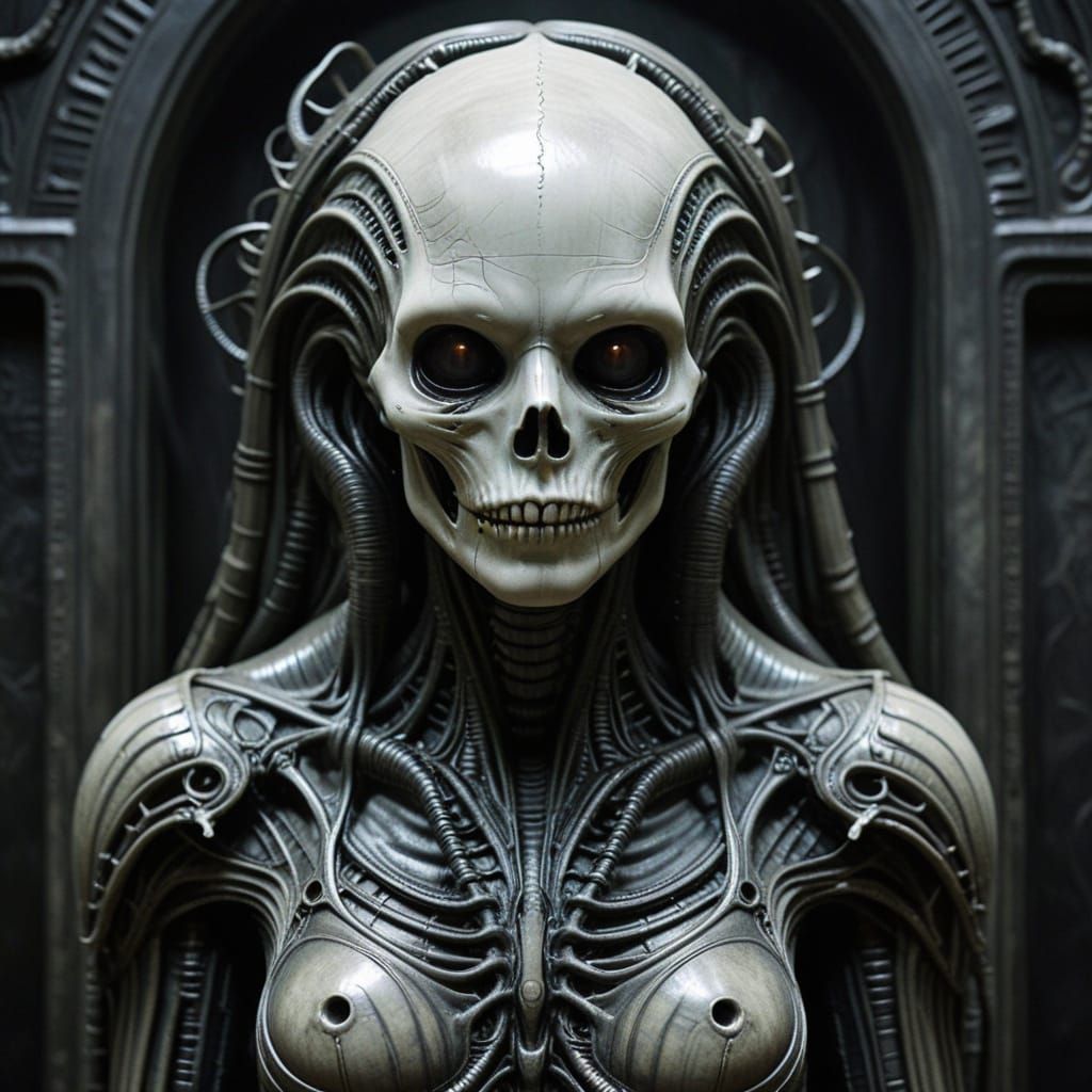 A creepy ghost by h.r.giger - Creepy H.R. Giger-Inspired Gh...