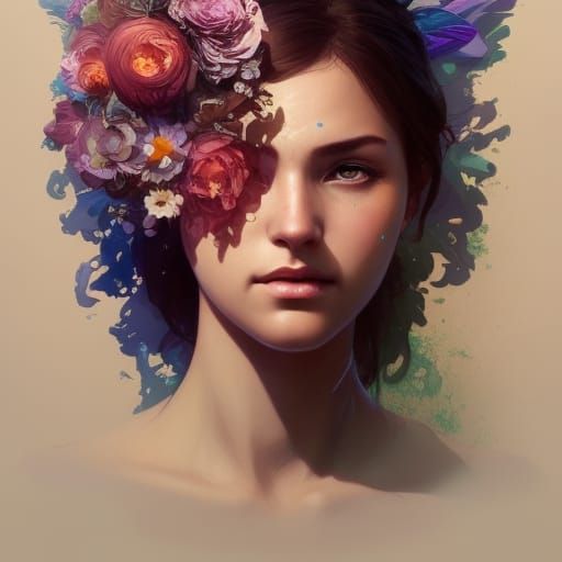 Flower fury - AI Generated Artwork - NightCafe Creator