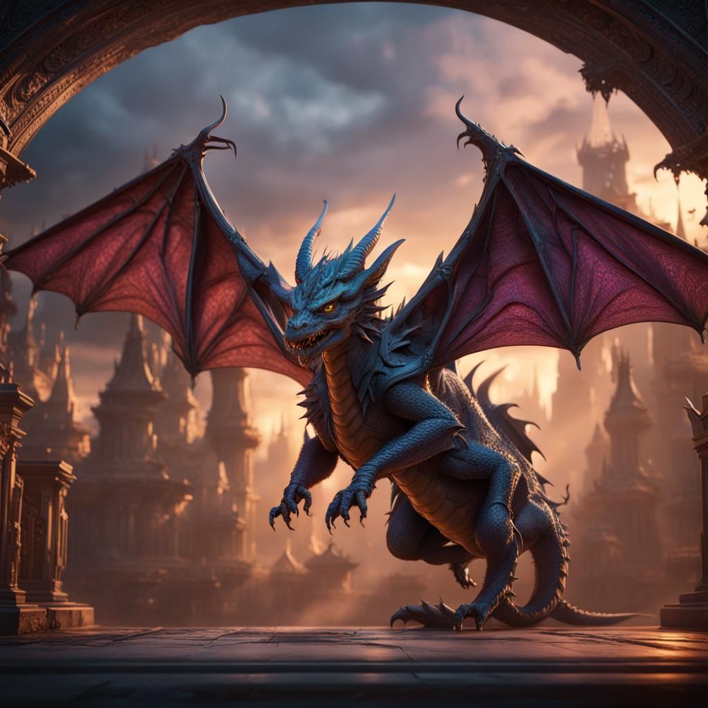 bat winged dragon - AI Generated Artwork - NightCafe Creator