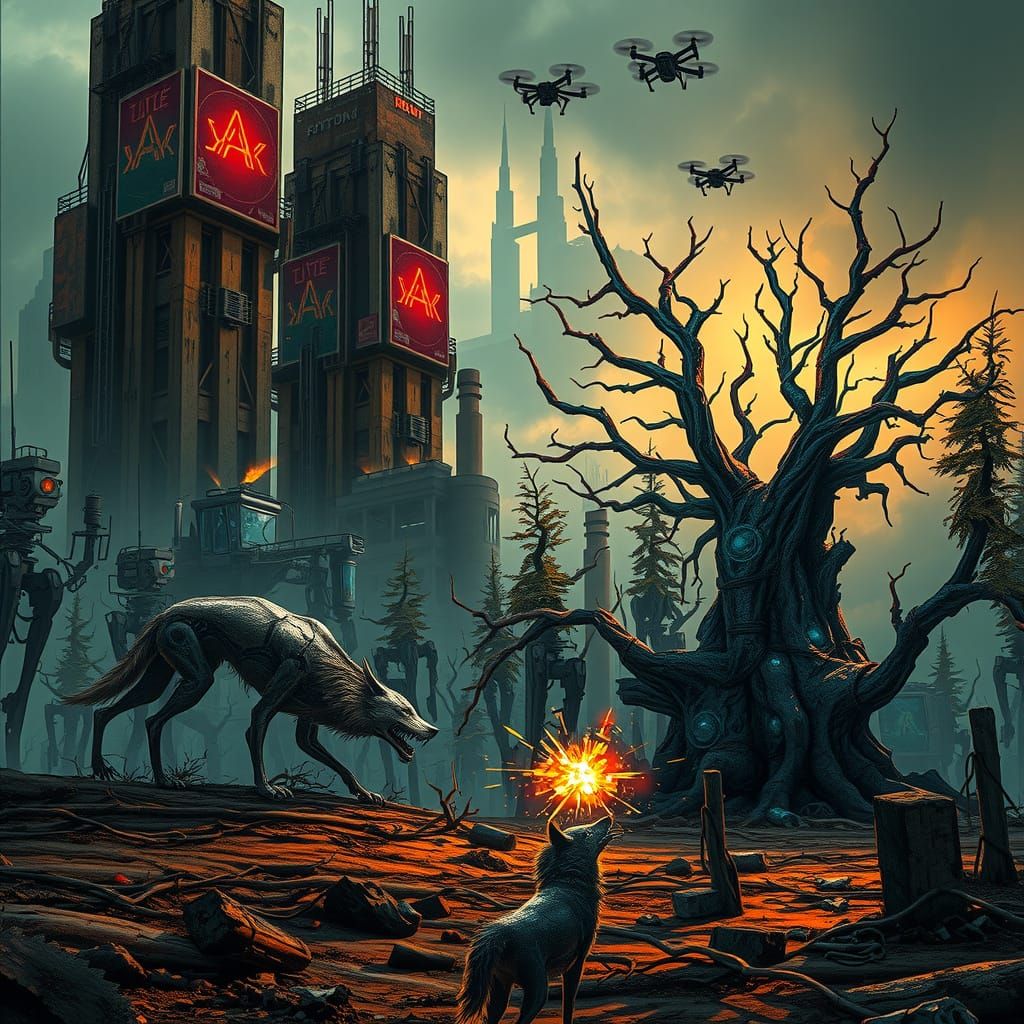 The Last Stand: Nature vs. Machine - Cyberpunk Apocalypse: N...