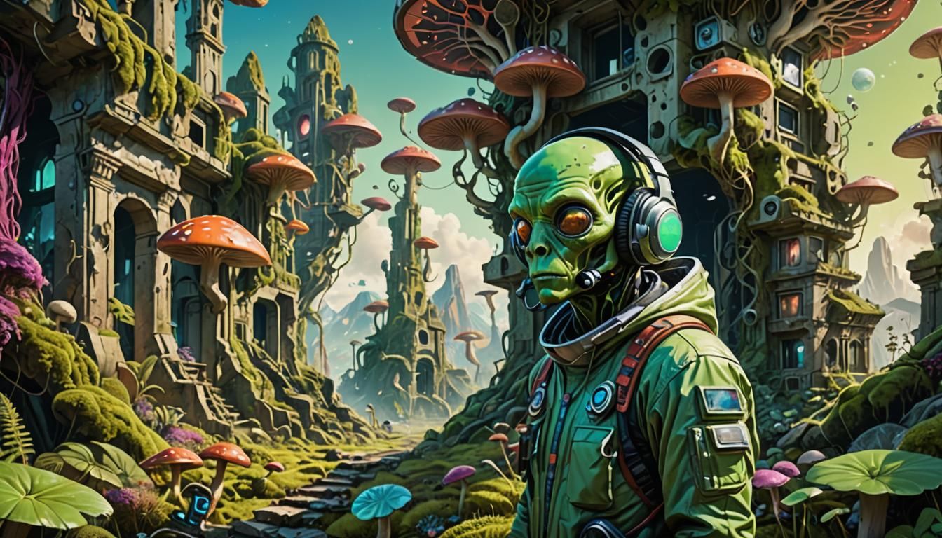 Alien World - AI Generated Artwork - NightCafe Creator