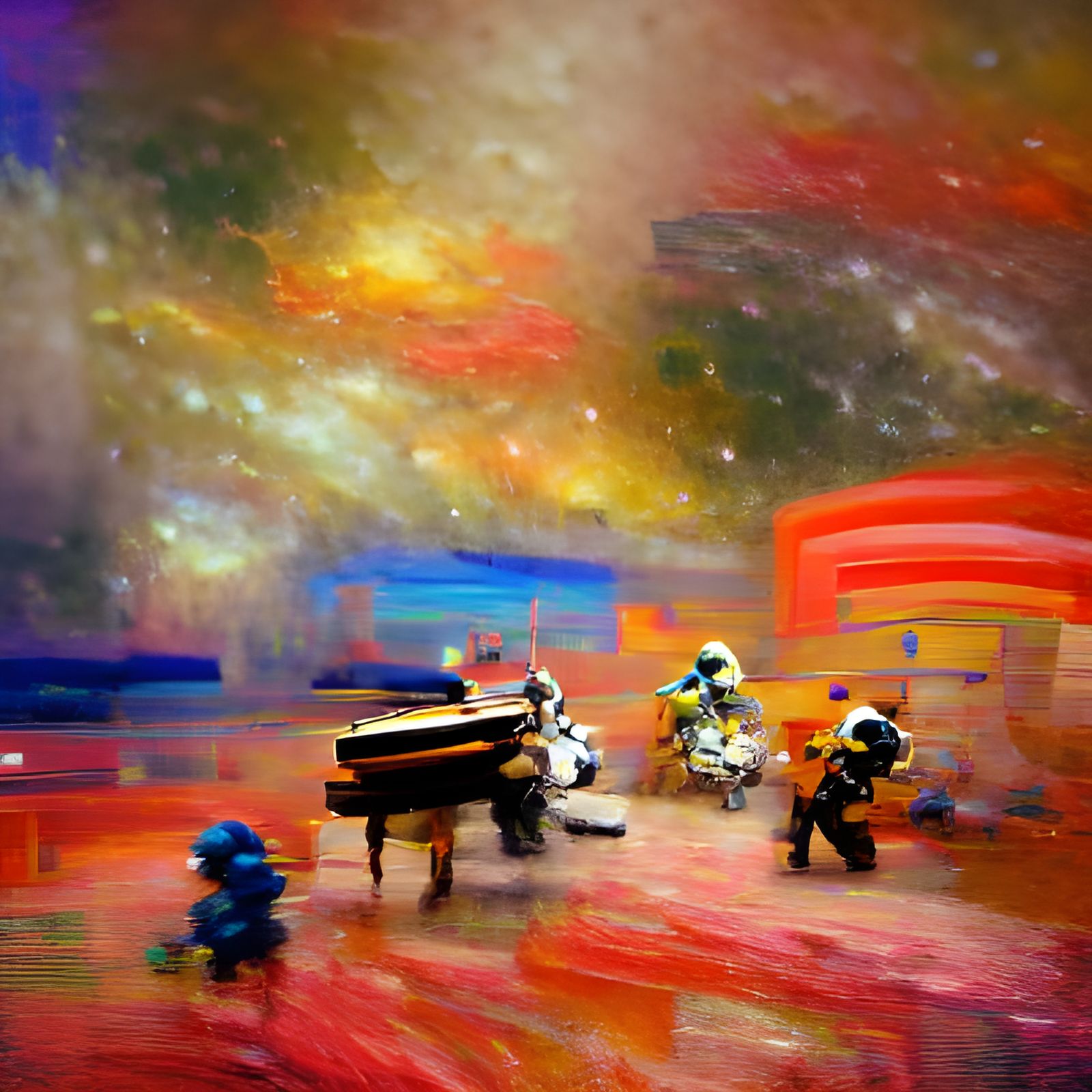 Space jazz impressionism - AI Generated Artwork - NightCafe Creator