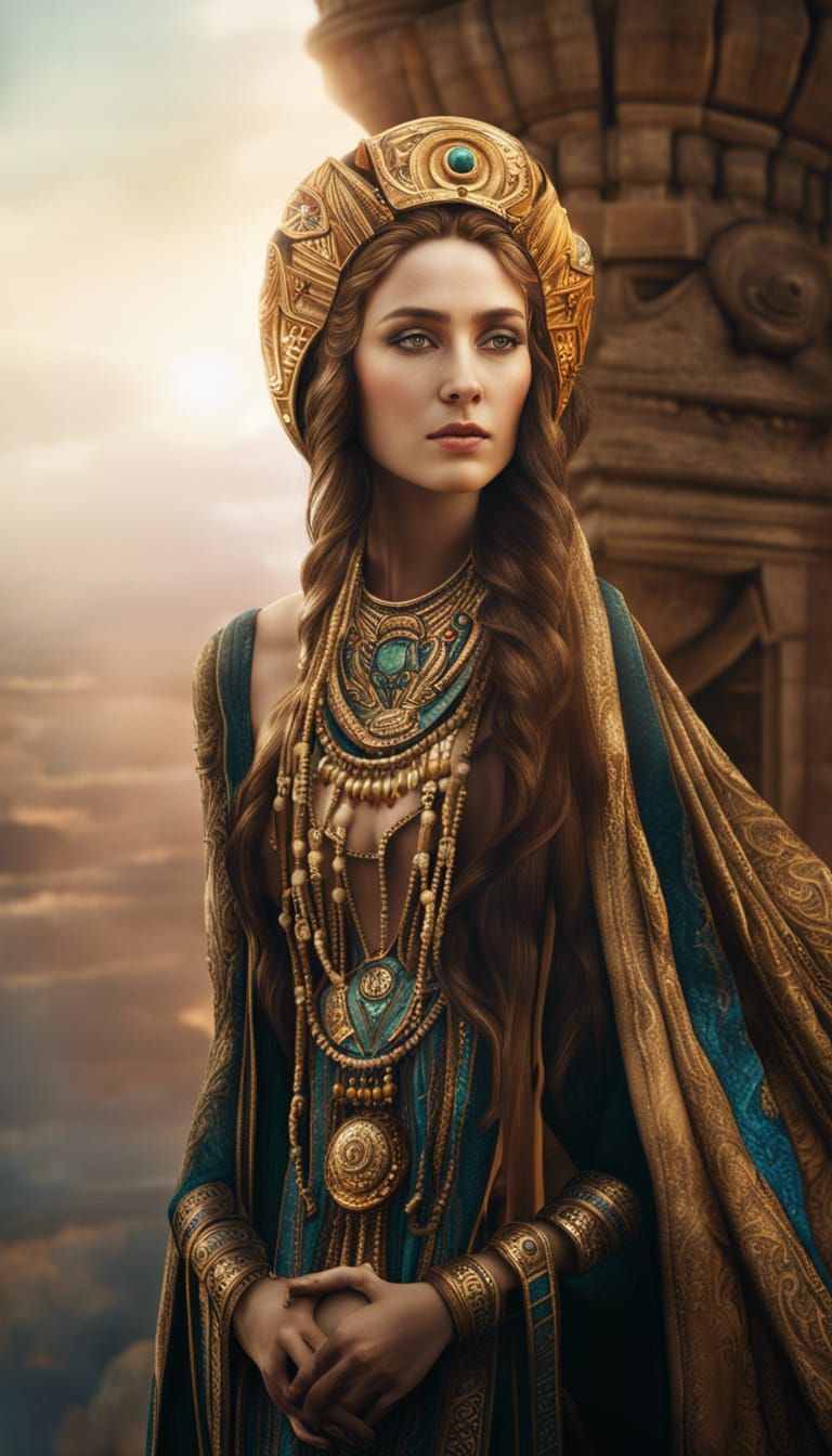 MAJESTIC ANCIENT HIGHEST PRIESTESS,Looking at the viewer,Portrait ...