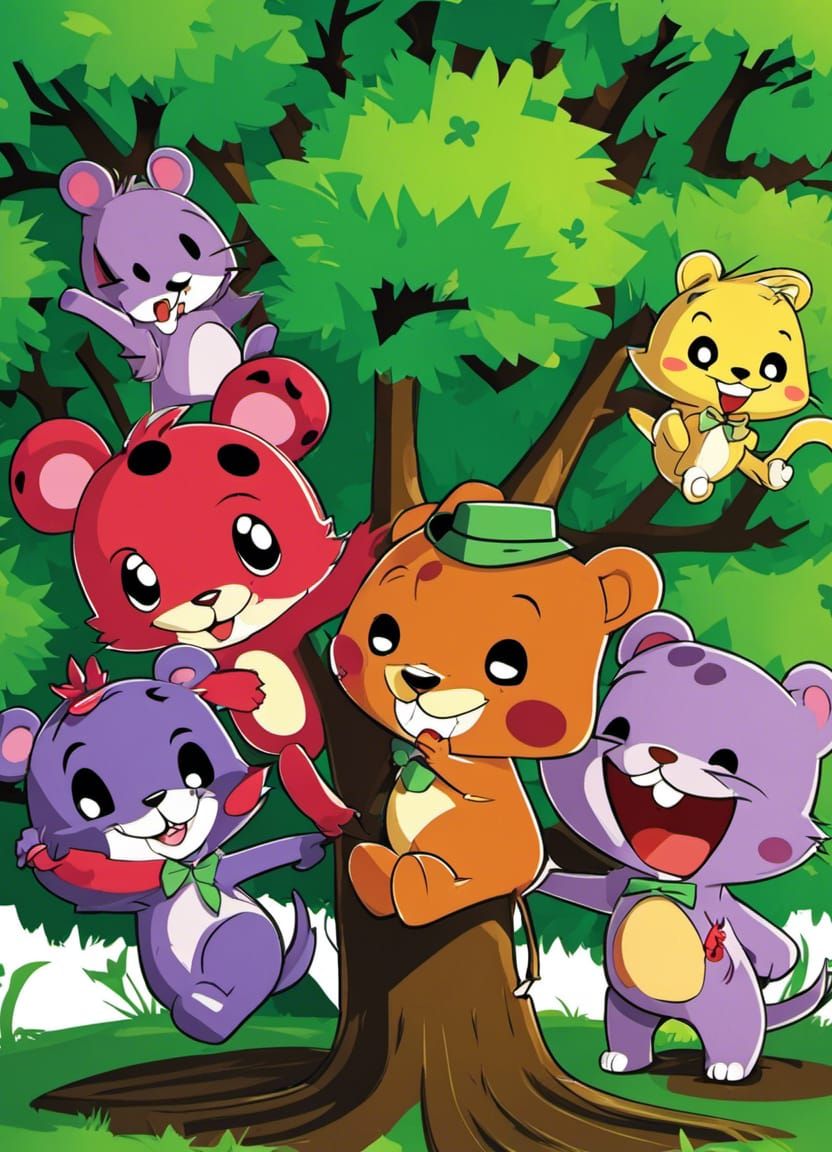 More Happy Tree Friends - AI Generated Artwork - NightCafe Creator