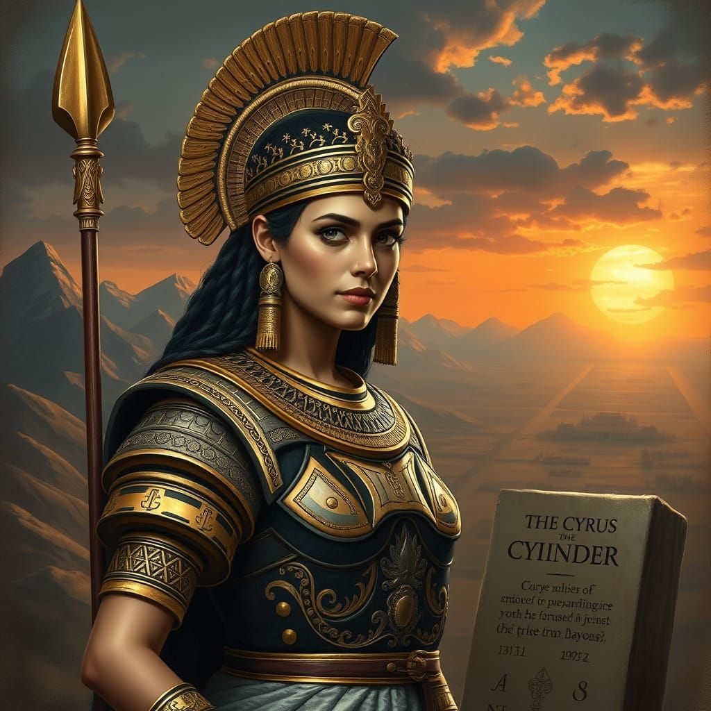 Regal Lady Petra as Cyrus the Great in Ancient Per... - AI Art