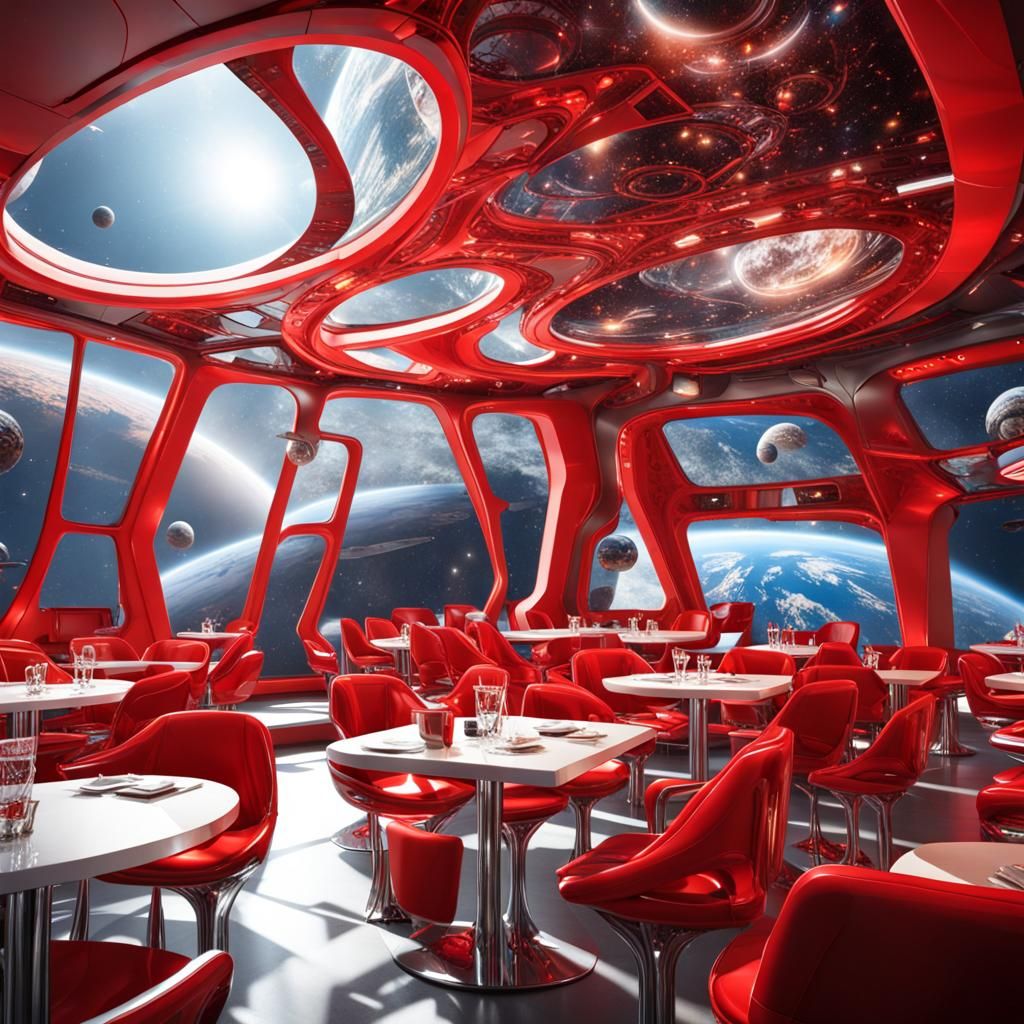 The red cafe - AI Generated Artwork - NightCafe Creator