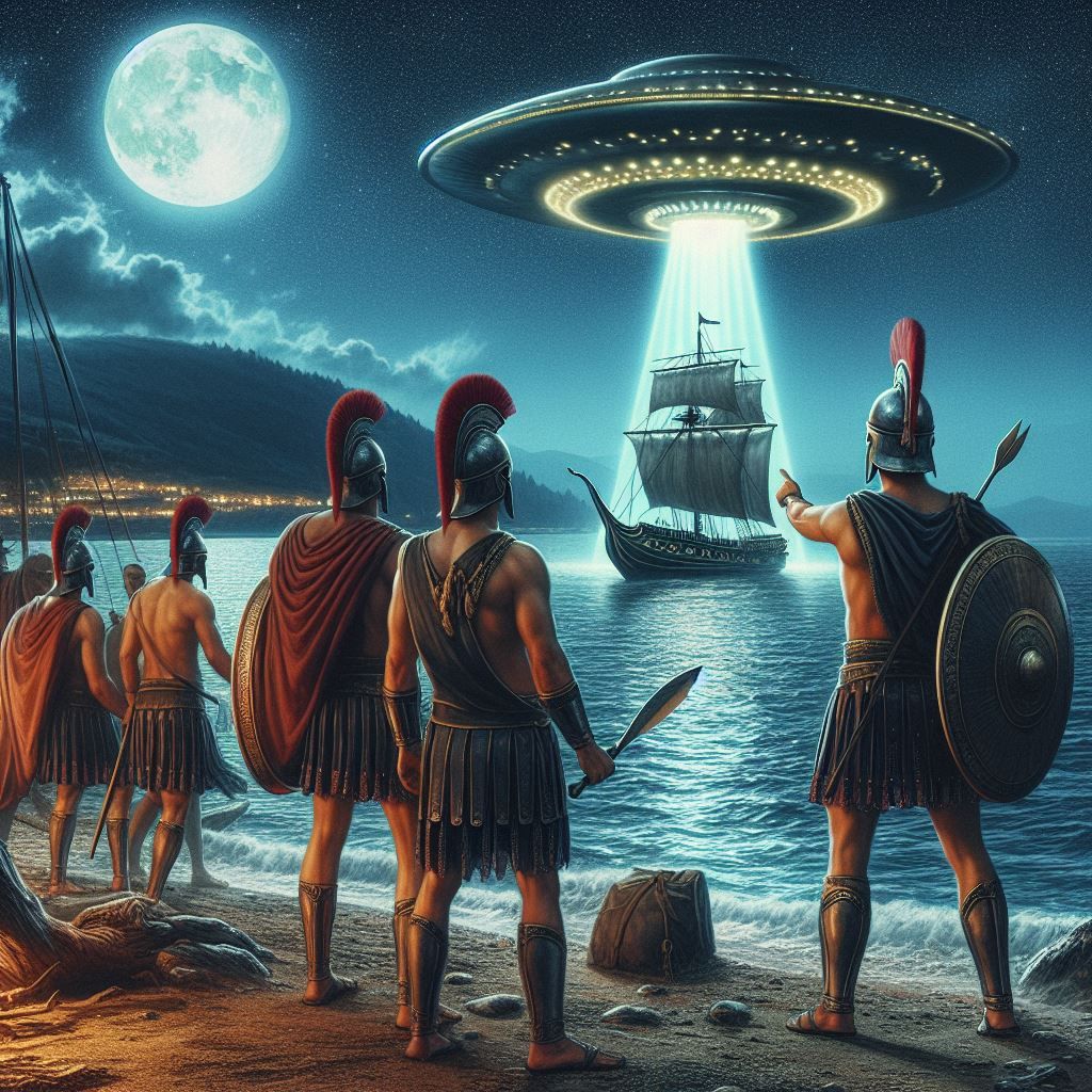 Spartan War Against Aliens - AI Generated Artwork - NightCafe Creator