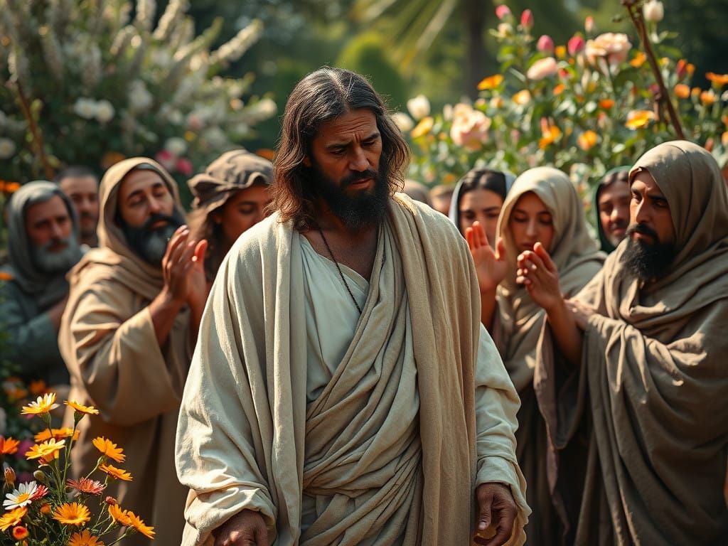 Jesus Shunned by Disciples with Fear and Disdain - AI Art