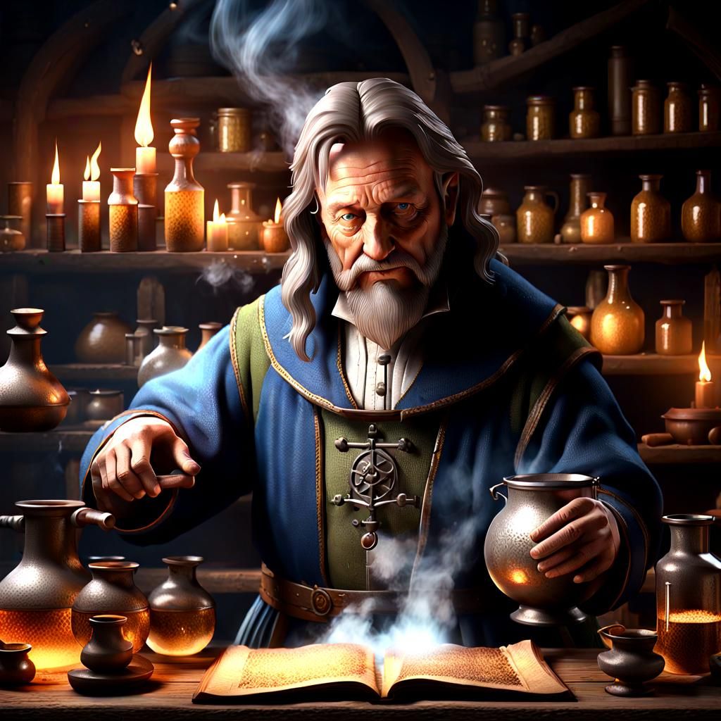 A Medieval Alchemist - AI Generated Artwork - NightCafe Creator