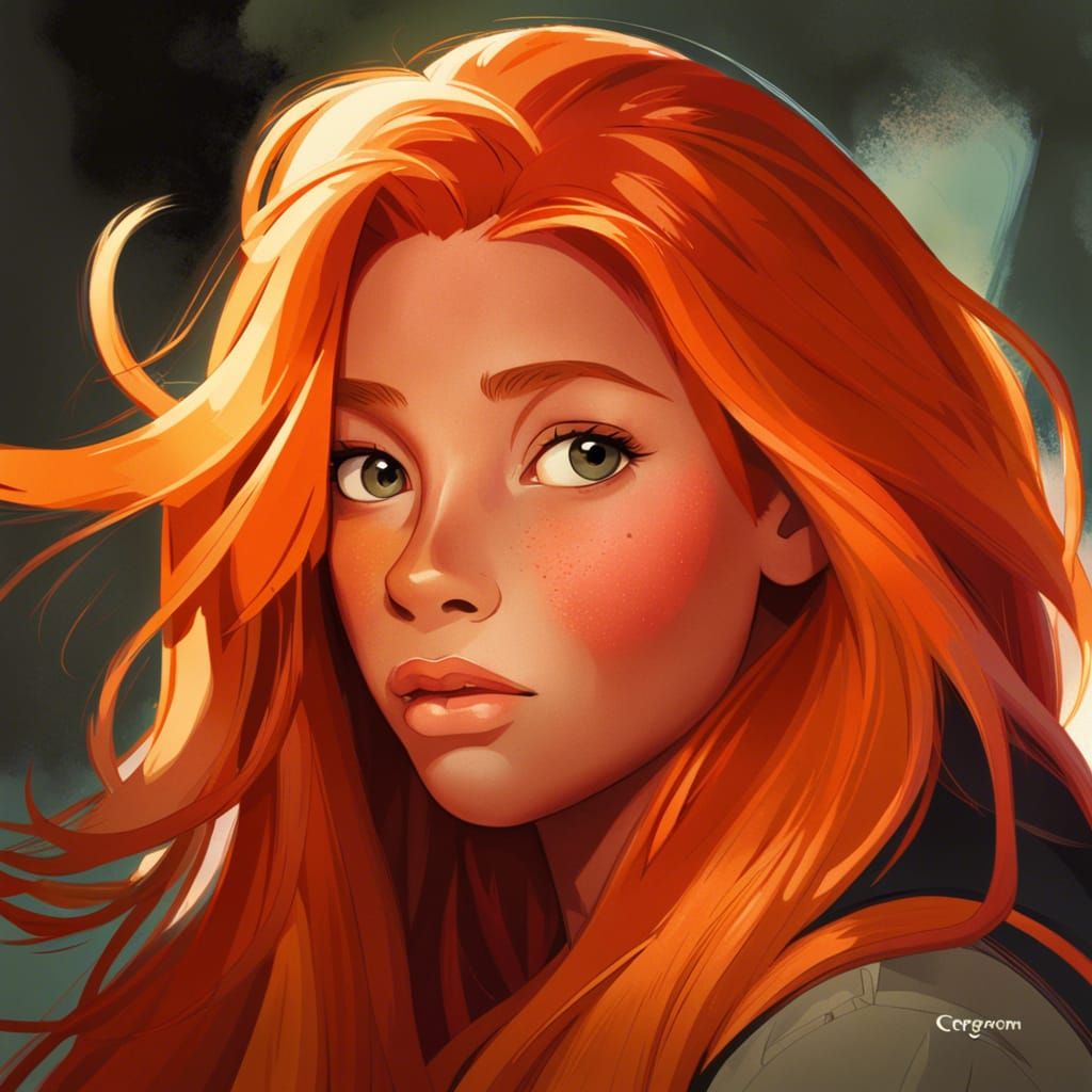 Cute Redhead - AI Generated Artwork - NightCafe Creator