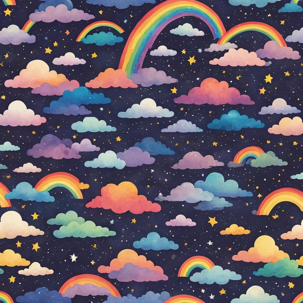 More Rainbow at Night - AI Generated Artwork - NightCafe Creator