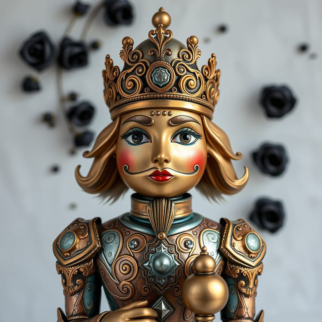 copper-tin soldier nutcracker; female