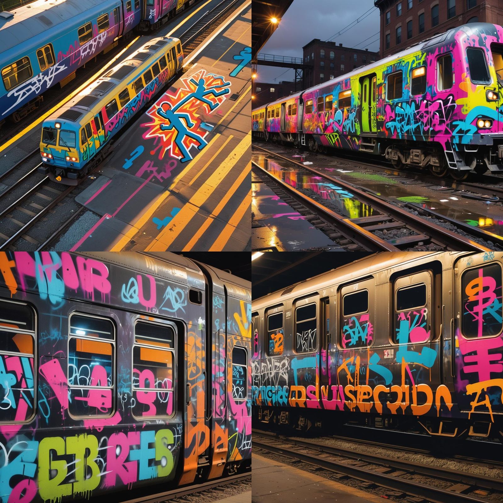 Trains tagged with amazing graffiti telling a story of addiction and ...