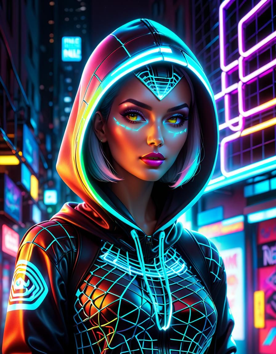 Grid Girl - AI Generated Artwork - NightCafe Creator