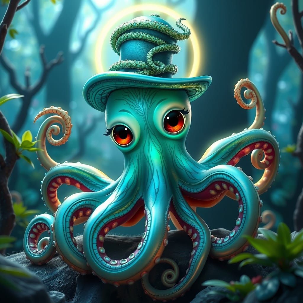 Whimsical Fae in a Lush, Vibrant Forest - AI Art