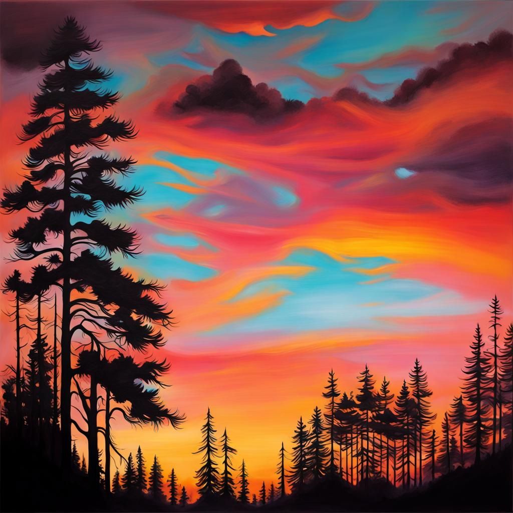 Inverted Sunset - AI Generated Artwork - NightCafe Creator