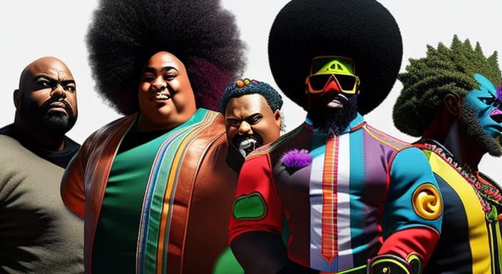 Joe Rogan with a Massively Huge multi Colored Afro, Smoking a fat joint ...