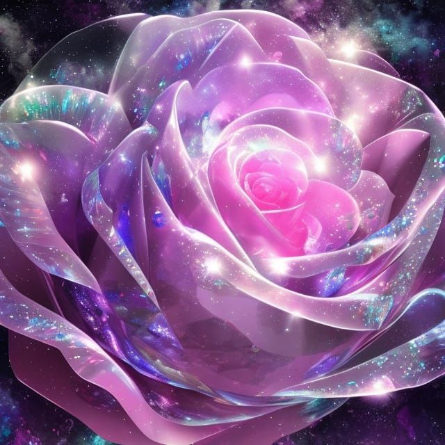 Galactic Rose - AI Generated Artwork - NightCafe Creator
