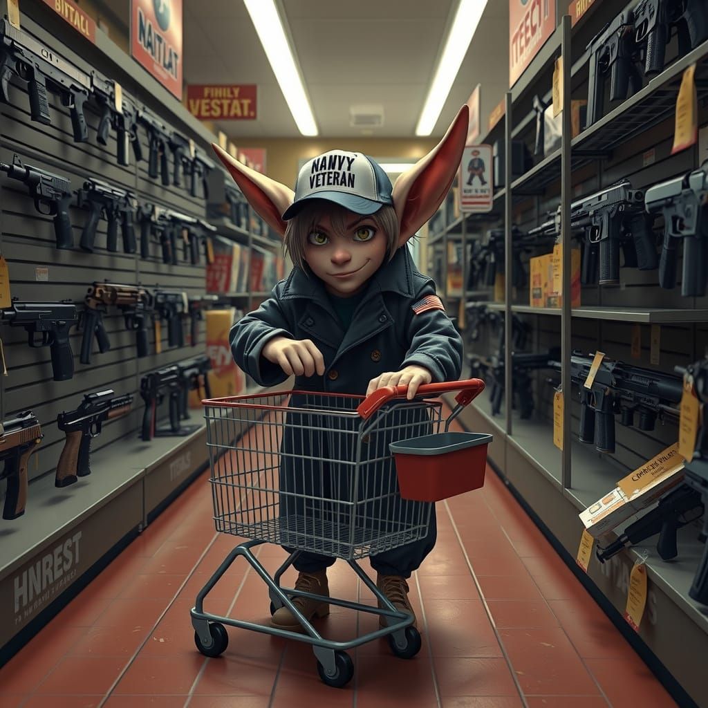 Goblin Gun Shopping: 3D Anime Art - AI Art