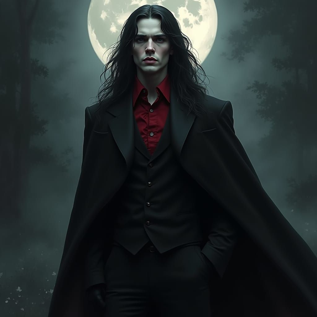 male long hair vampire - Ethereal Vampire in Victorian Atti...