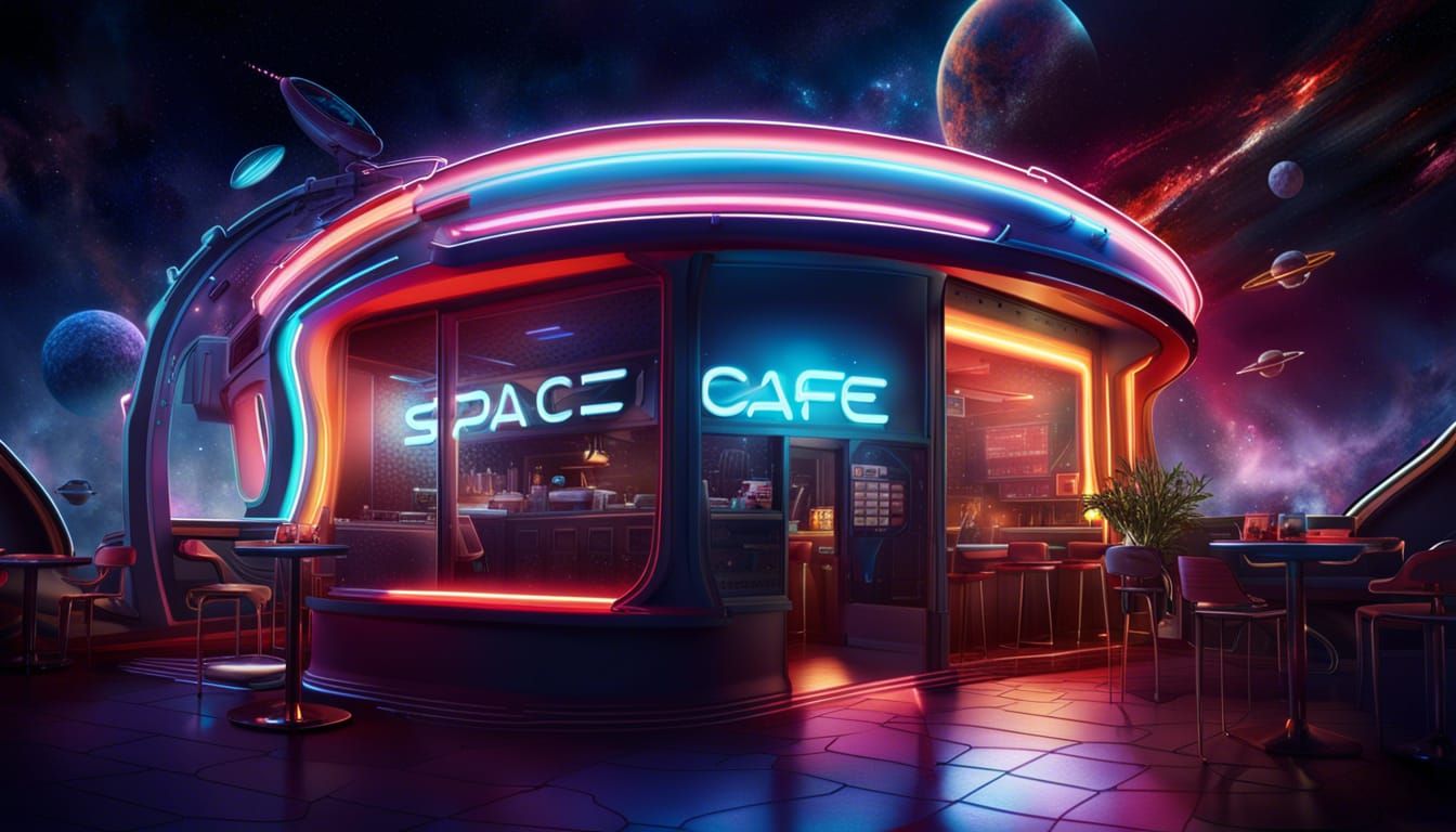 Space Cafe - Best Little Coffee Shop in the Galaxy - AI Generated ...