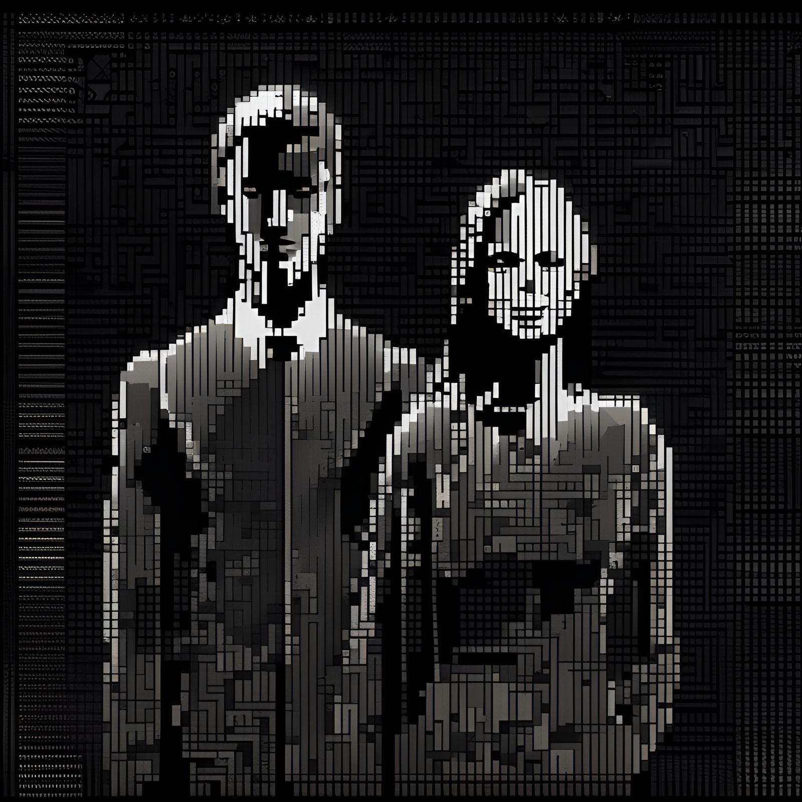 ascii art of a man and women - AI Generated Artwork - NightCafe Creator