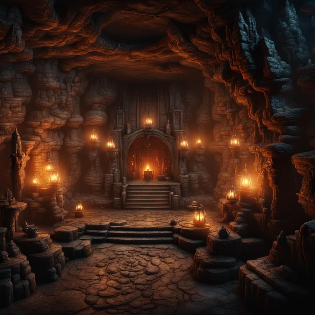 dwarven caves - AI Generated Artwork - NightCafe Creator