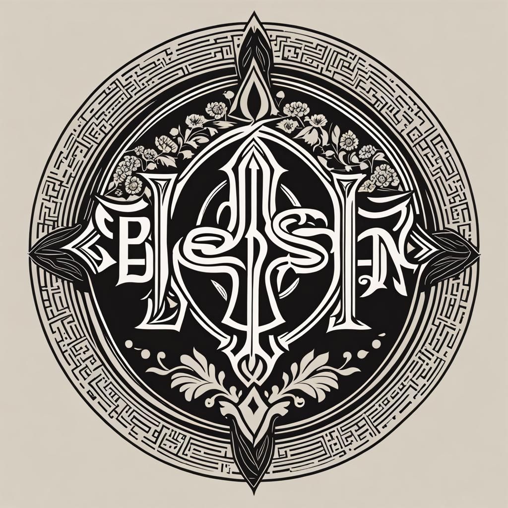 A logo of the word blessing - AI Generated Artwork - NightCafe Creator