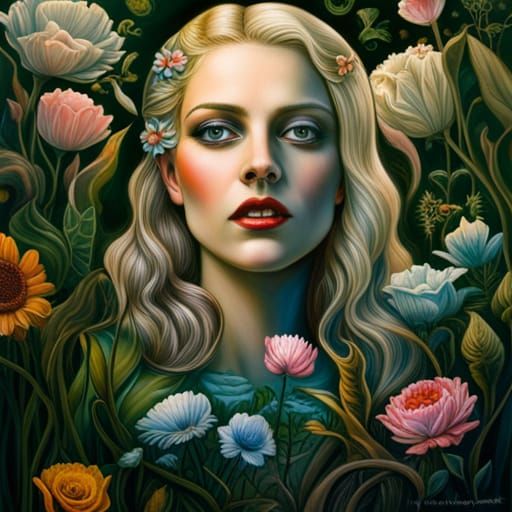 The Flower Lady - AI Generated Artwork - NightCafe Creator