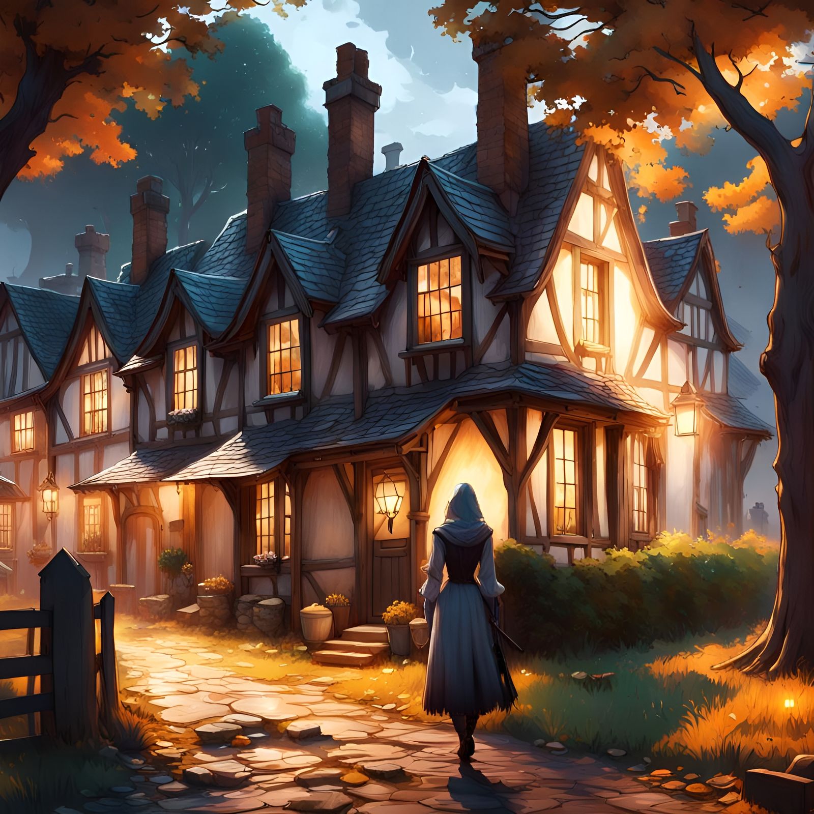 the Village, v3 - AI Generated Artwork - NightCafe Creator