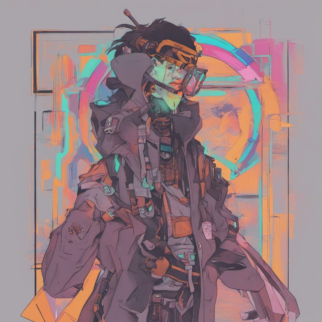 Thug character pfp trending nft triadic colors glitchcore retrofuturism ...