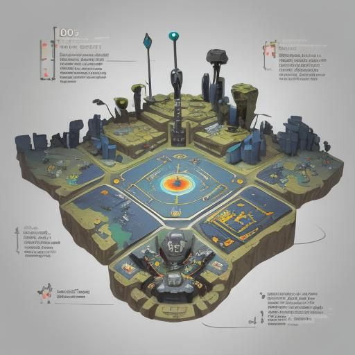 robot futuristic treasure map - AI Generated Artwork - NightCafe Creator