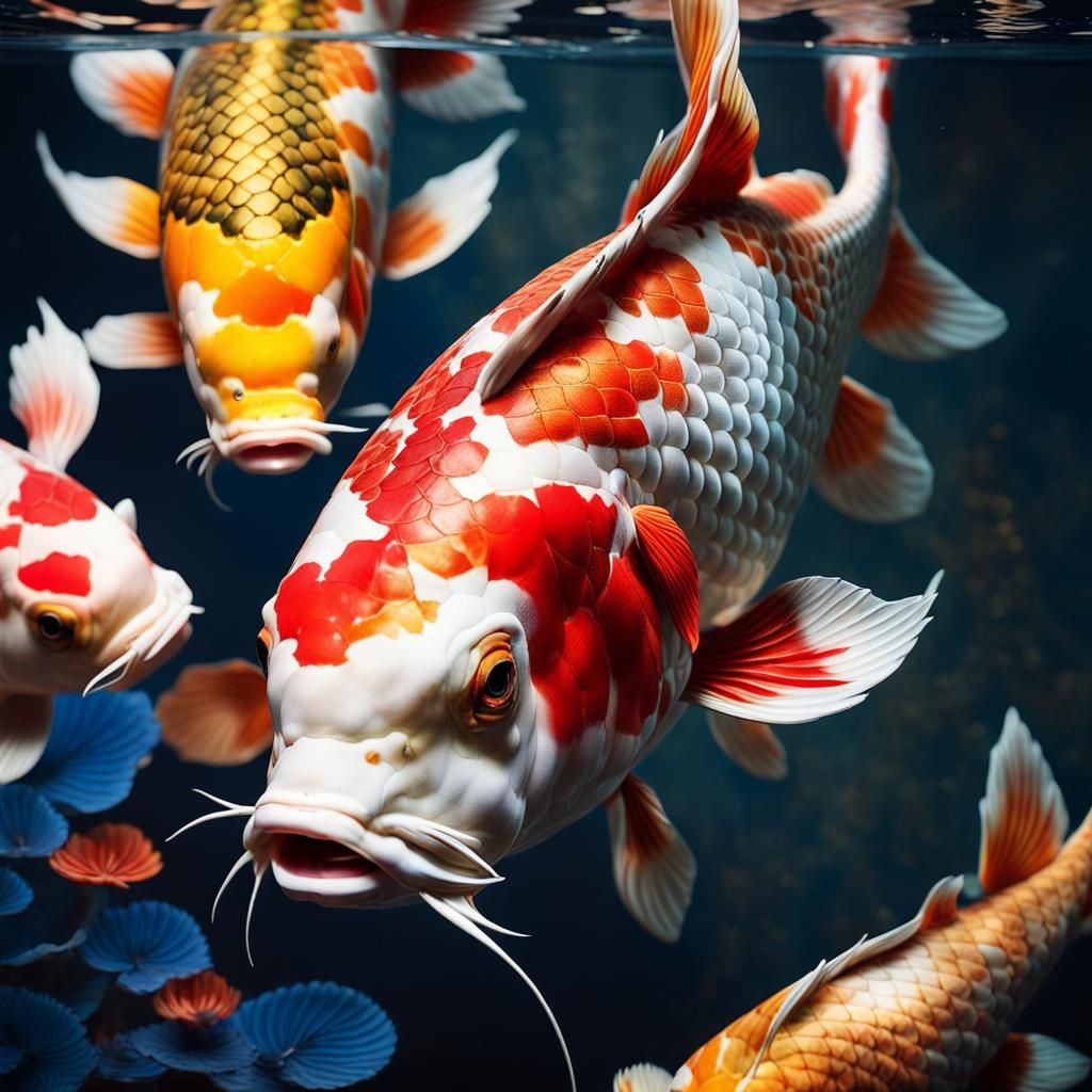 Koi Japanese fish - AI Generated Artwork - NightCafe Creator