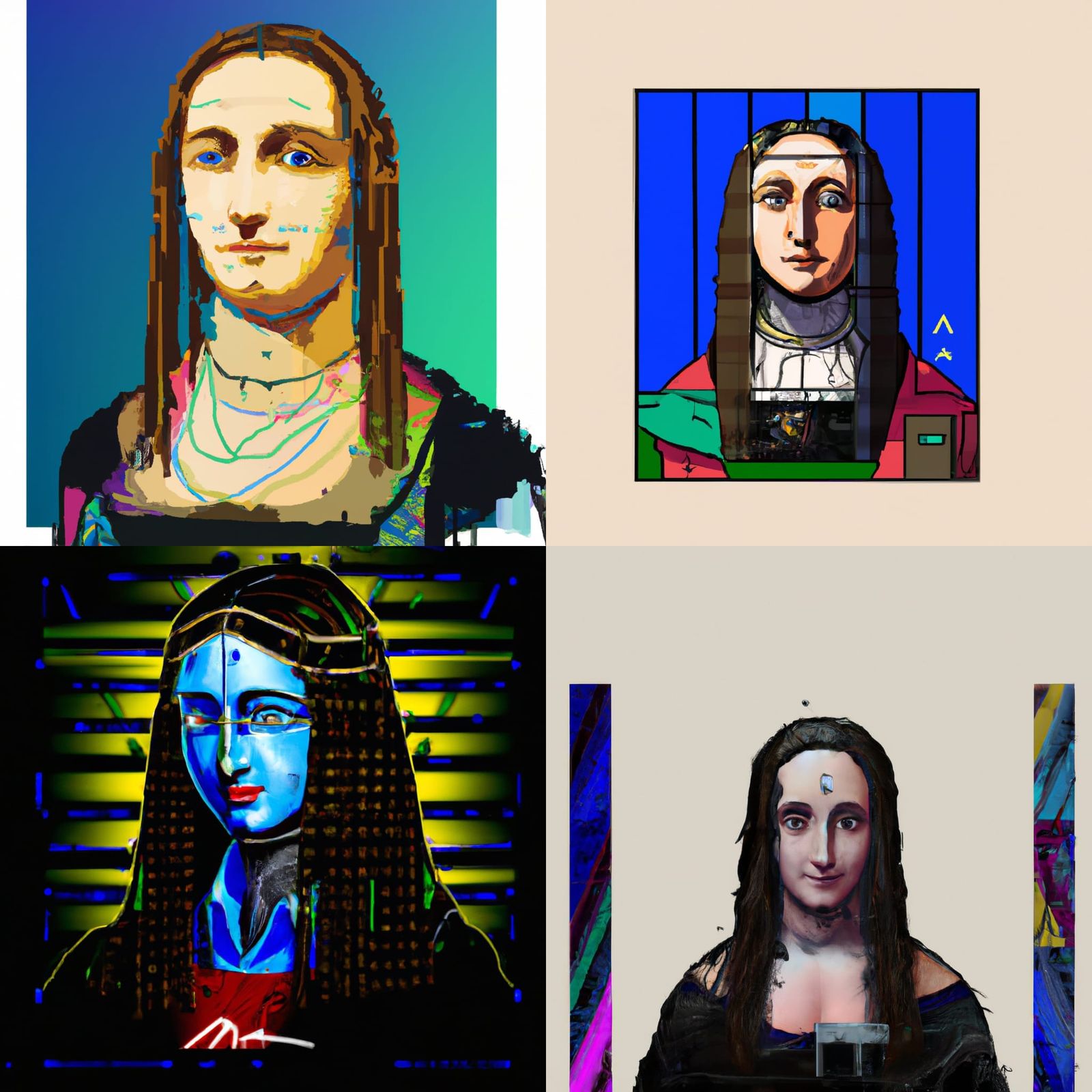 a cyberpunk version of the Mona Lisa - AI Generated Artwork - NightCafe ...